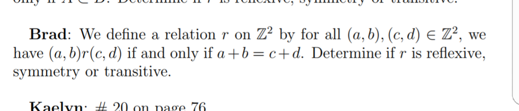 Solved Determine if r is reflexive, symmetry, or/and | Chegg.com