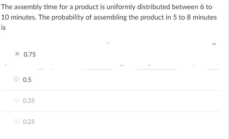 Solved The assembly time for a product is uniformly | Chegg.com