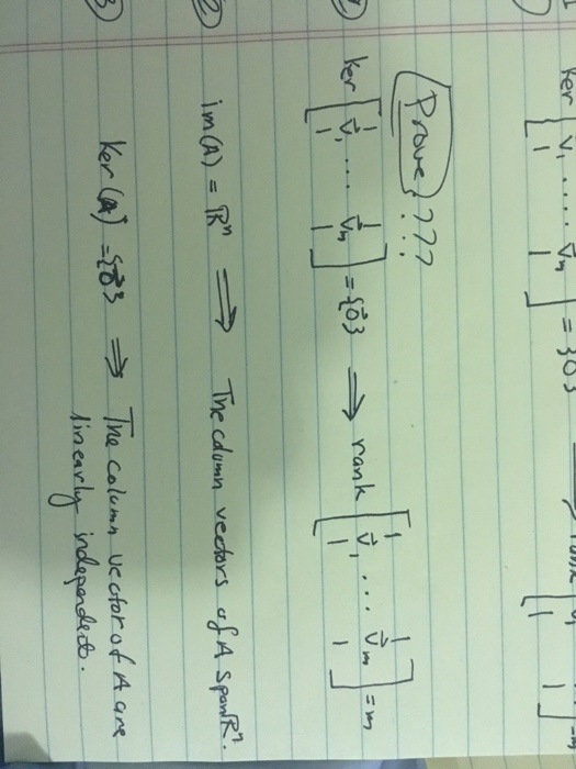 Solved Prove ker im(a) = r^n the column vectors of a span | Chegg.com