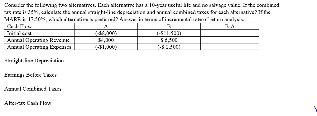 Solved Consider the following two alternatives. Each | Chegg.com