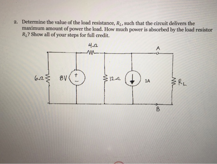 Solved Determine the value of the load resistance, R_L, such | Chegg.com