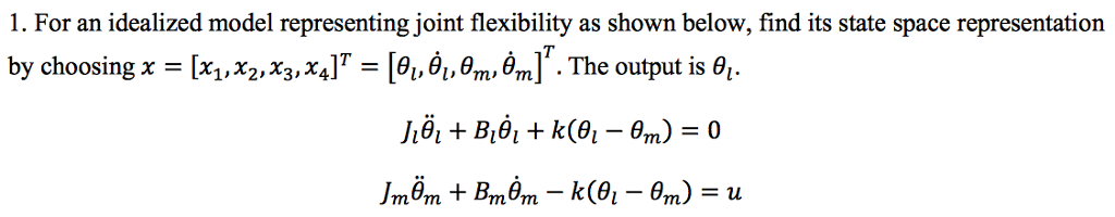 Solved 1. For an idealized model representing joint | Chegg.com