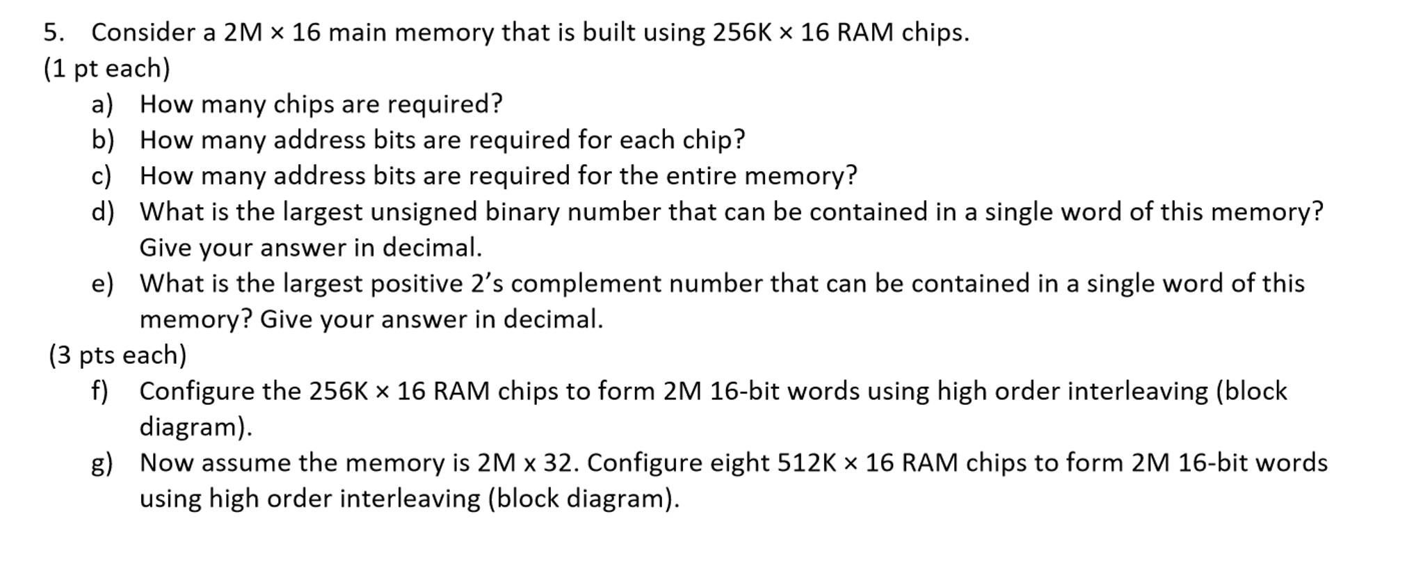 Solved Consider a 2M times 16 main memory that is built | Chegg.com