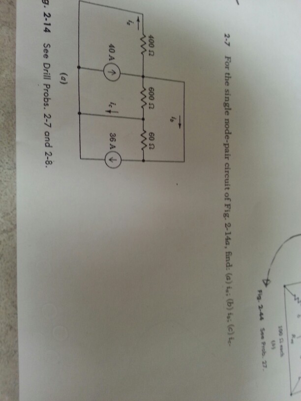 Solved For the single node-pair circuit of Fig. 2.14a, find: | Chegg.com