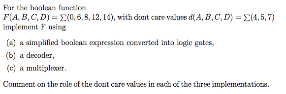 Solved For The Boolean Function Fa B C D Σ0 6 8 5570