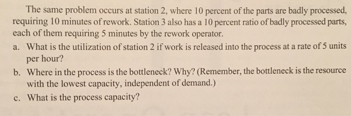 Solved 10.2 (Process with Rework) Consider the following | Chegg.com