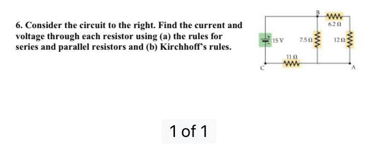 Solved 8 6. Consider the circuit to the right. Find the | Chegg.com