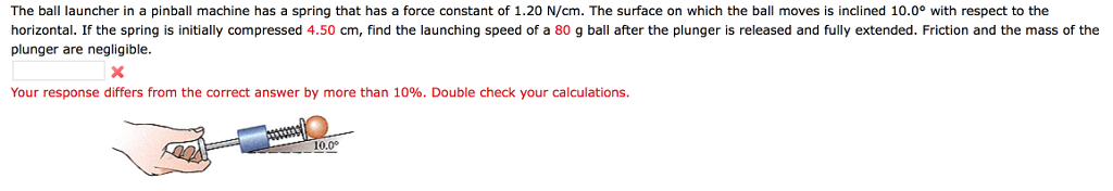 Solved The ball launcher in a pinball machine has a spring | Chegg.com