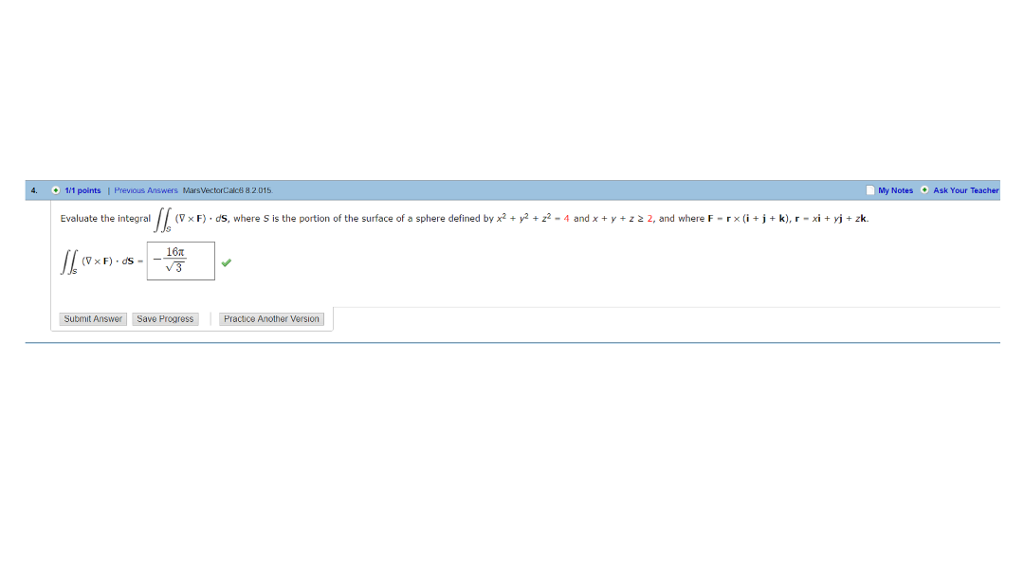 Solved Evaluate the integral doubleintegral_S (nabla times | Chegg.com