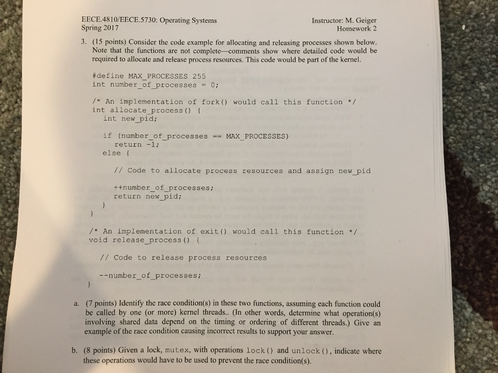 Consider the code example for allocating and | Chegg.com