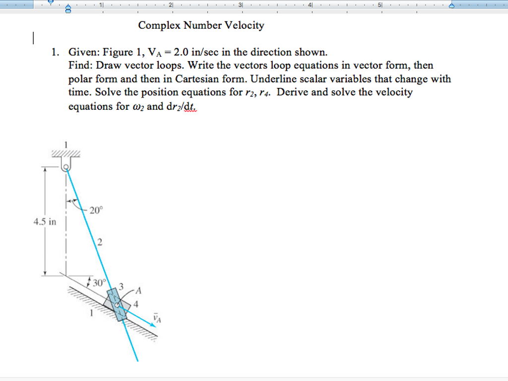 Solved Given Figure 1 Va 20 Insec In The Direction 