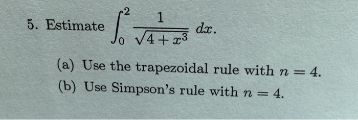 Solved How do you estimate this integral using the | Chegg.com