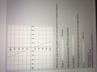 Solved 1. What is the slope of the graph? Leave your answer | Chegg.com