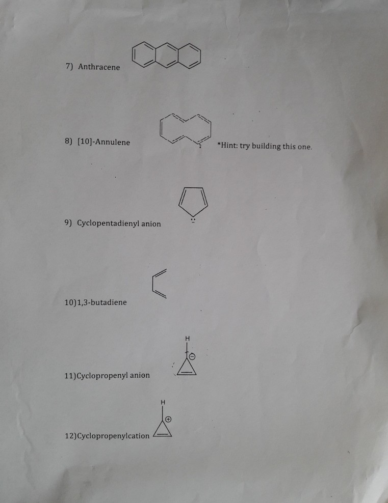 Solved Aromaticity Worksheet Chem 12BL Spring 2012 aromatic, | Chegg.com