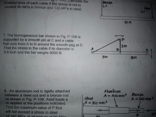 Solved that runs from A to B around the smooth peg at D. | Chegg.com
