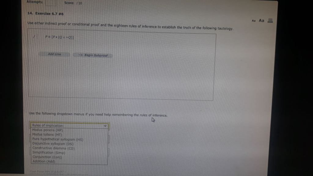 Solved Attempts: 14. Exercise 6.7 #6 Use either indirect | Chegg.com Solved Attempts: 14. Exercise 6.7 #6 Use either indirect | Chegg.com