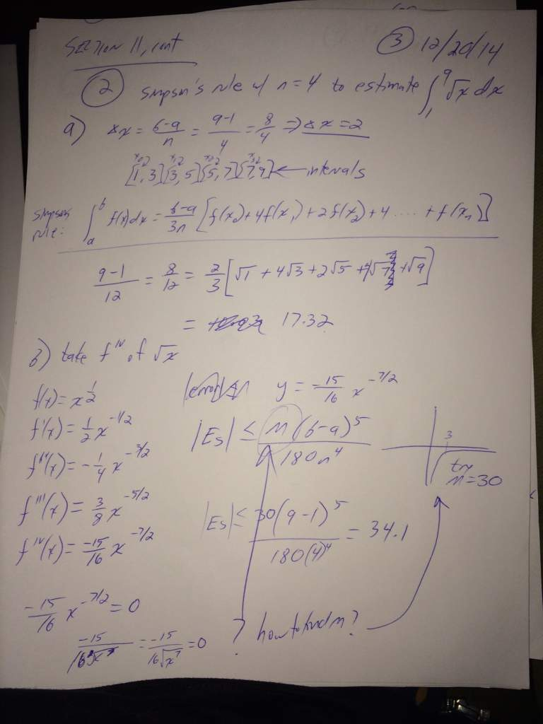 Solved Using simpsons rule, how to find the error bound? | Chegg.com