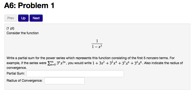 Solved Consider the function Write a partial sum for the | Chegg.com