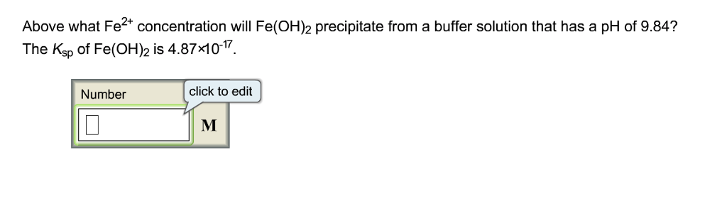 Solved Above what Fe2 concentration will Fe(OH)2 precipitate | Chegg.com