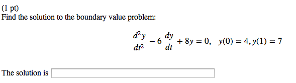 Solved Find the solution to the boundary value problem: | Chegg.com