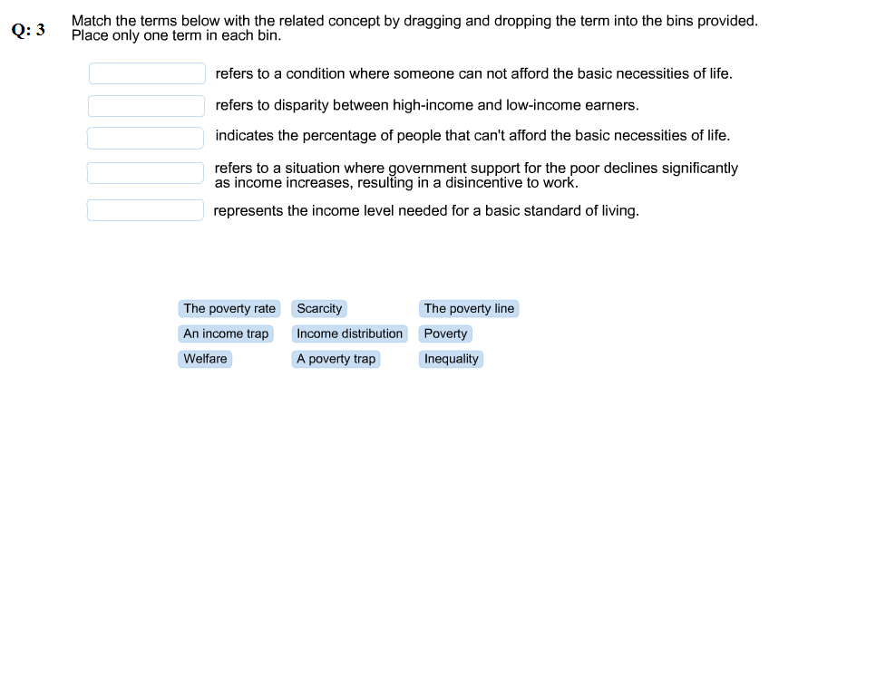 Solved Match the terms below with the related concept by | Chegg.com