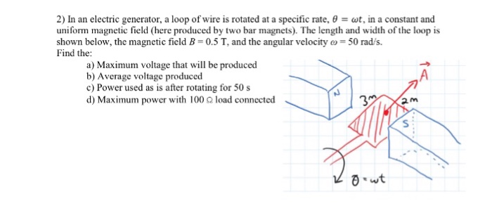 Solved In an electric generator, a loop of wire is rotated | Chegg.com