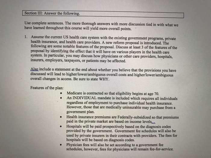 Solved Use complete sentences. The more thorough answers | Chegg.com