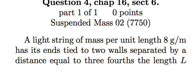 Solved A light string of mass per unit length 8 g/m has its | Chegg.com