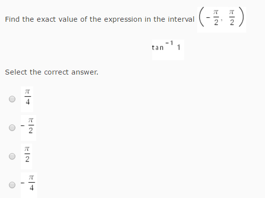 Solved Find the exact value of the expression in the | Chegg.com
