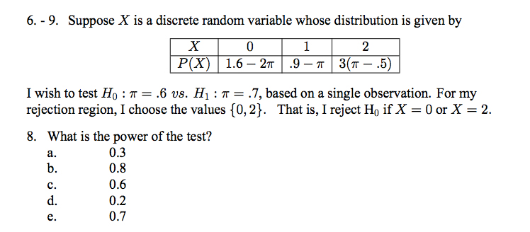 Solved 6 9 Suppose X Is A Discrete Random Variable Whose