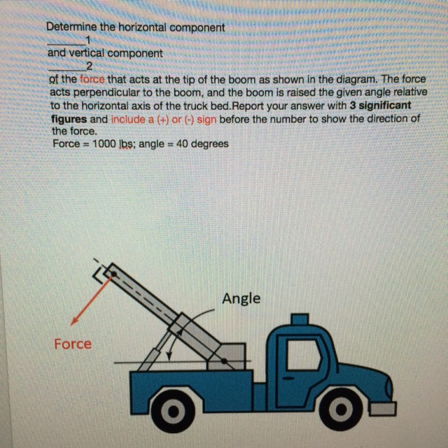 Solved Determine the horizontal component _1 and vertical | Chegg.com