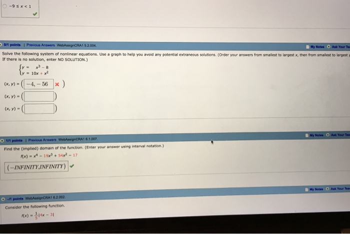 Solved Solve the following system of nonlinear equations. | Chegg.com