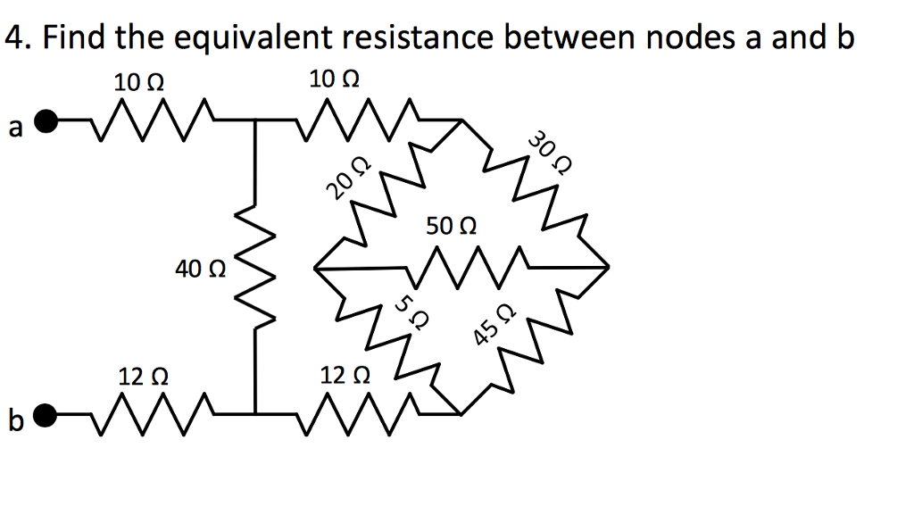 Solved Find the equivalent resistance between nodes a and b | Chegg.com