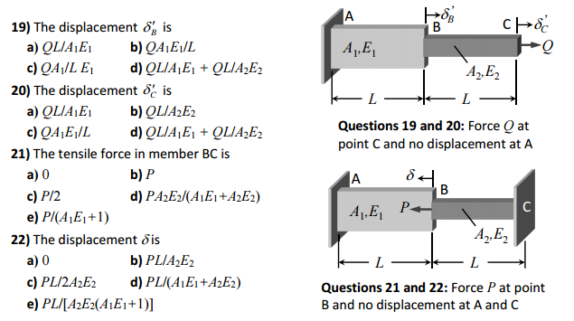 Solved Questions 17 through 22 (4 points each): Two | Chegg.com