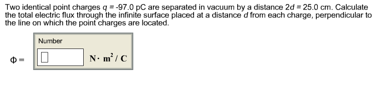 Solved Two identical point charges q =-97.0 pC are separated | Chegg.com