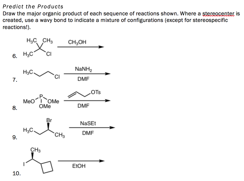 Solved Predict the Products Draw the major organic product | Chegg.com
