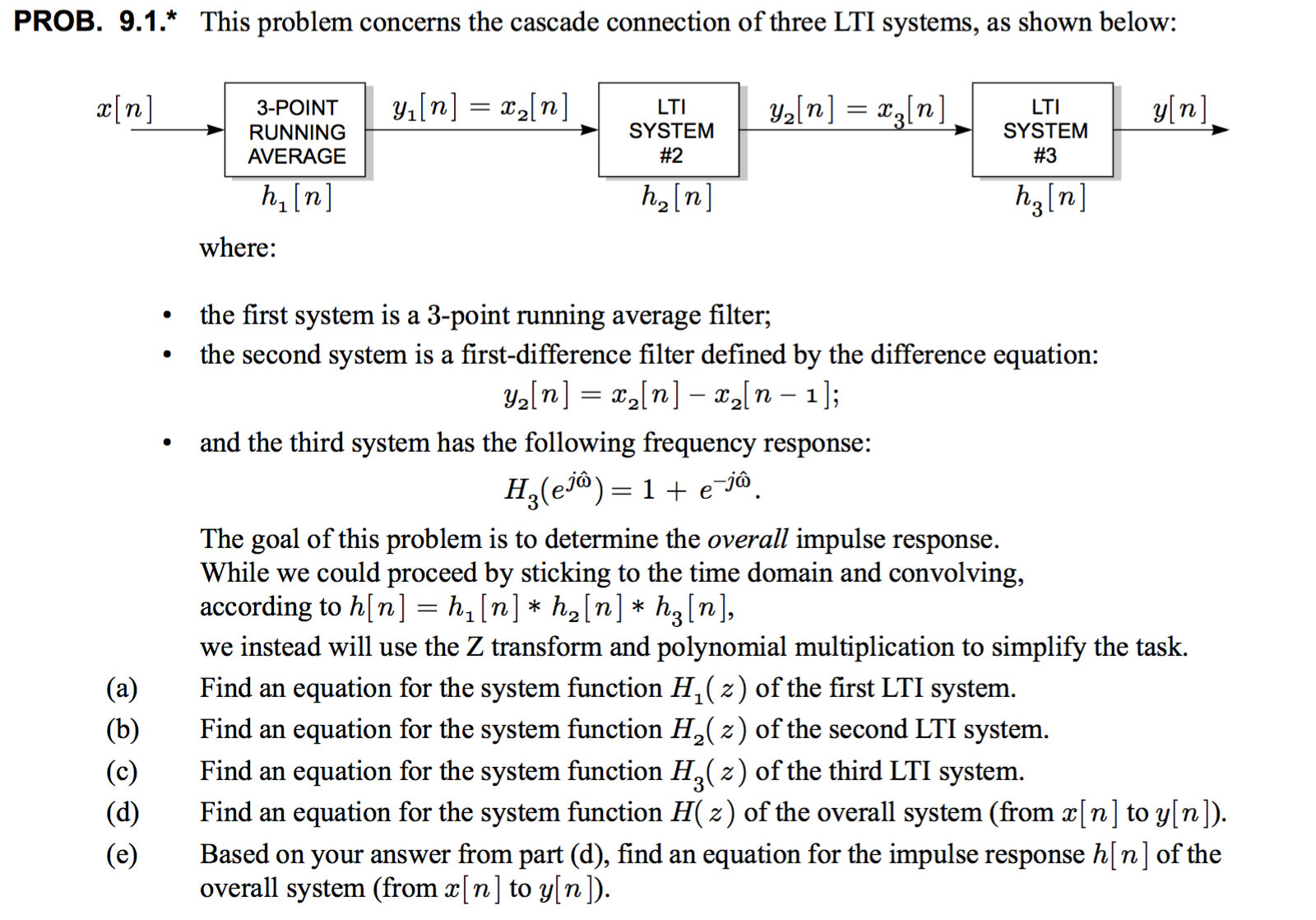 Solved This problem concerns the cascade connection of three | Chegg.com