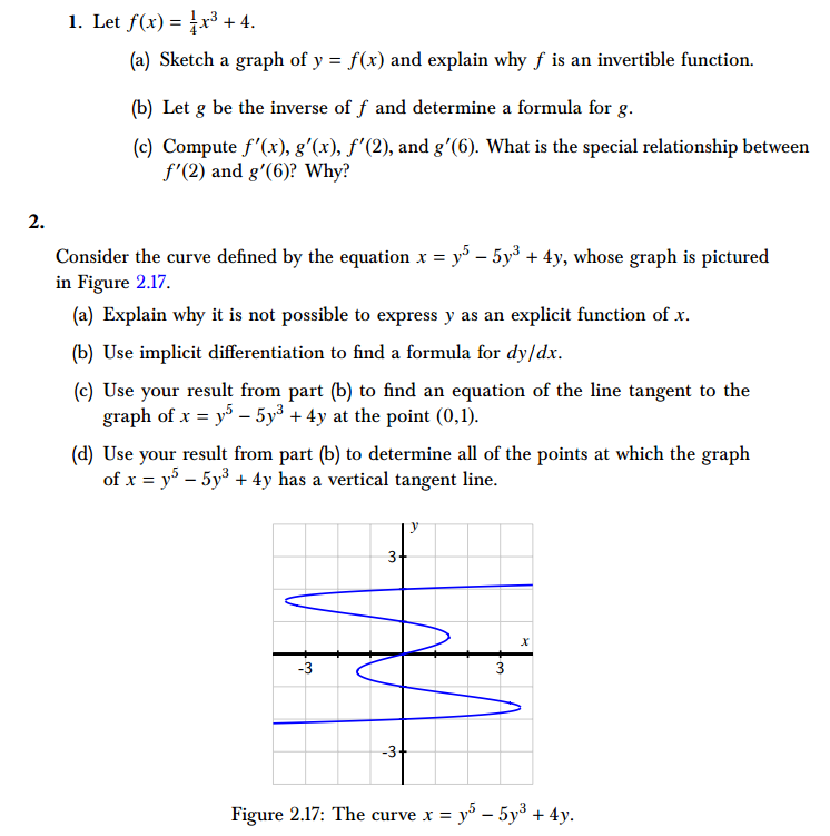 Solved Let f{x) = 1/4 x^3 + 4. Sketch a graph of y = f(x) | Chegg.com