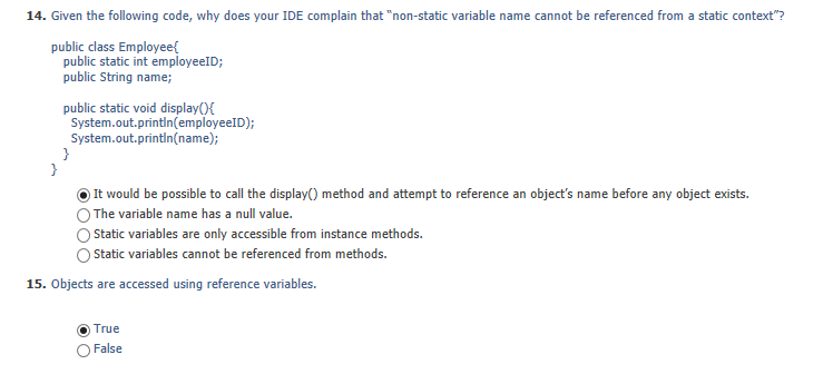 Solved 11. Setters are void return type methods. True OFalse | Chegg.com Solved 11. Setters are void return type methods. True OFalse | Chegg.com