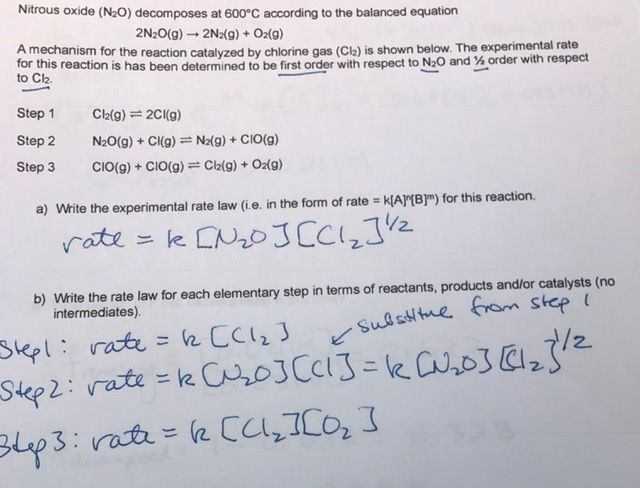 Solved Nitrous oxide (N20) decomposes at 60o c according to | Chegg.com