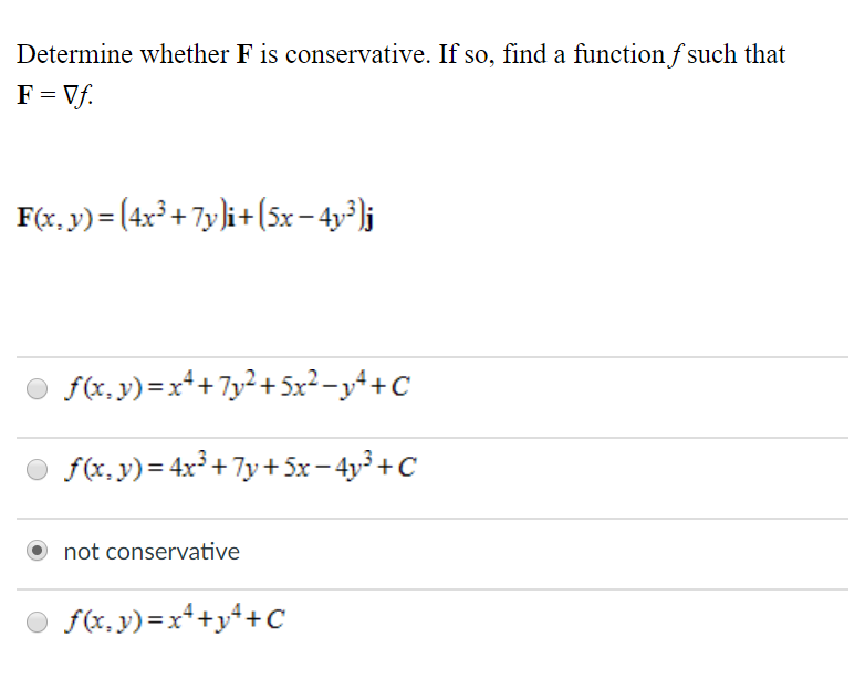 Solved Determine whether F is conservative. If so, find a | Chegg.com Solved Determine whether F is conservative. If so, find a | Chegg.com