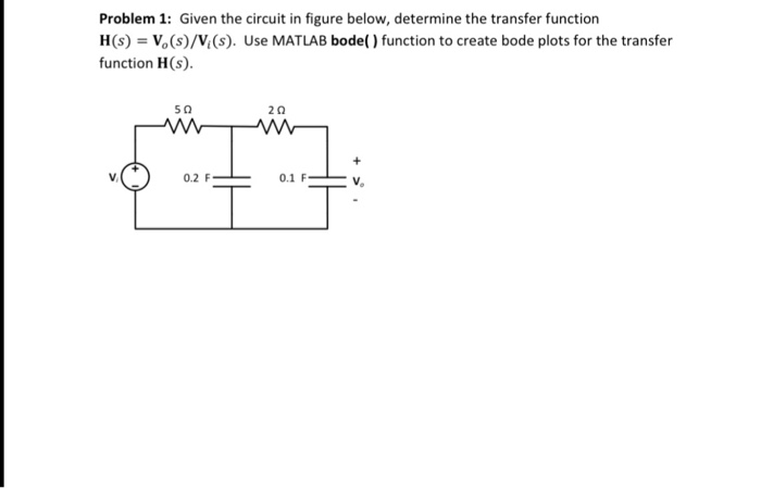 Solved Problem 1: Given the circuit in figure below, | Chegg.com