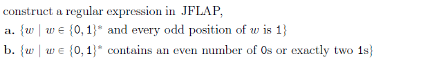 Solved construct a regular expression in JFLAP a. fw | we | Chegg.com