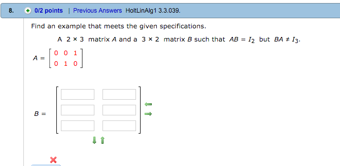 Solved Find an example that meets the given specifications. | Chegg.com