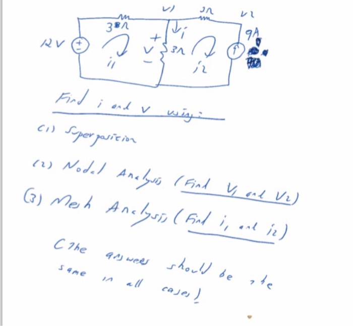 Solved Find currents and voltages indicated using | Chegg.com