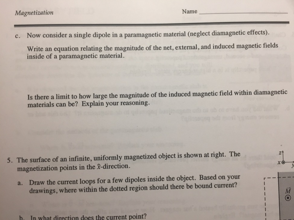 Solved Now consider a single dipole in a paramagnetic | Chegg.com