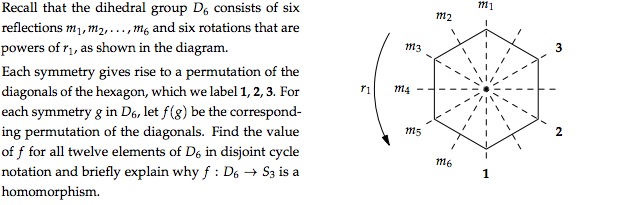 Recall that the dihedral group D_6 consists of six | Chegg.com