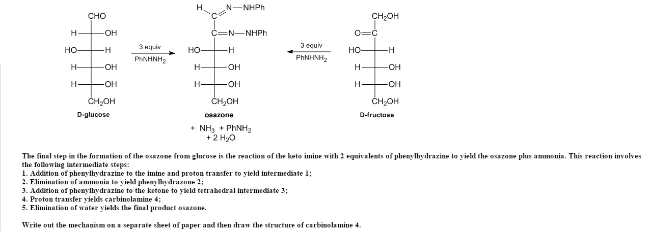 The final step in the formation of the osazone from | Chegg.com