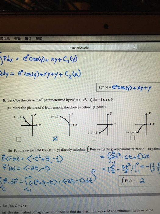 Solved Let C Be The Curve In R2 Parameterized By Rt 