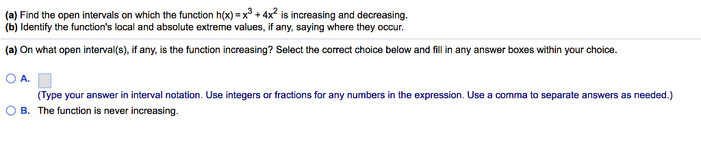 Solved (a) Find the open intervals on which the function | Chegg.com